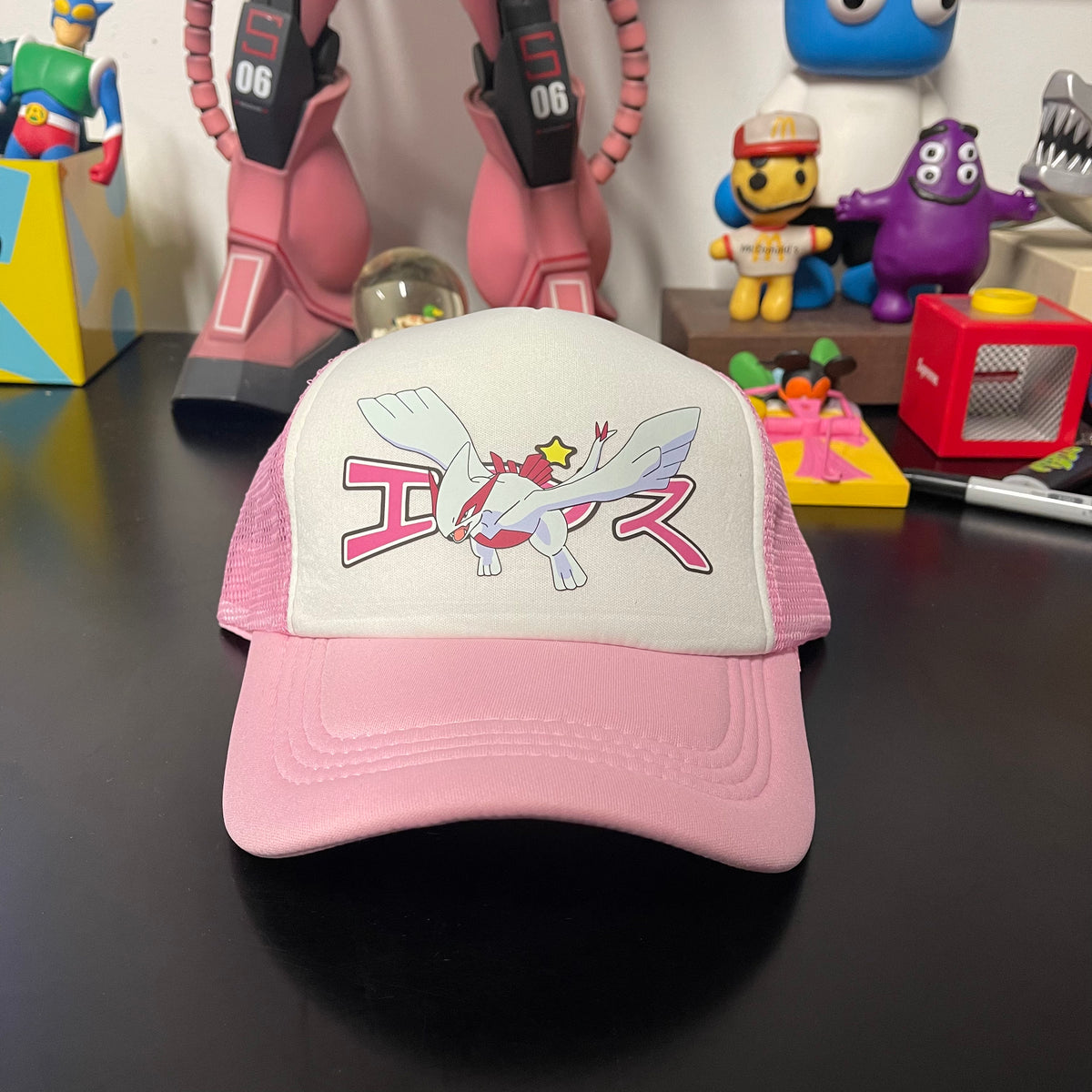 *SAMPLE* Shiny Lugia Trucker Hat Pink – EcosysLA